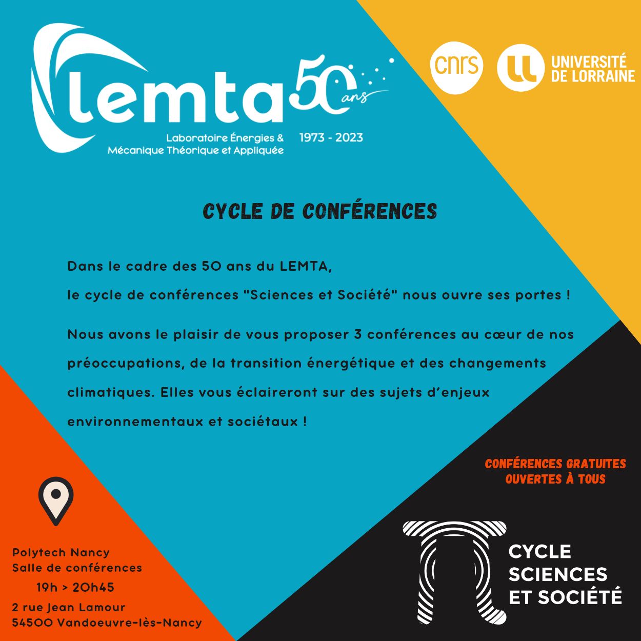50 ans du LEMTA | Cycle de conférences